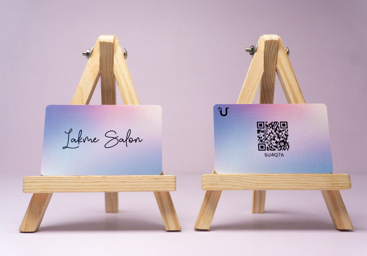Silver Business Card - with NFC and QR Code