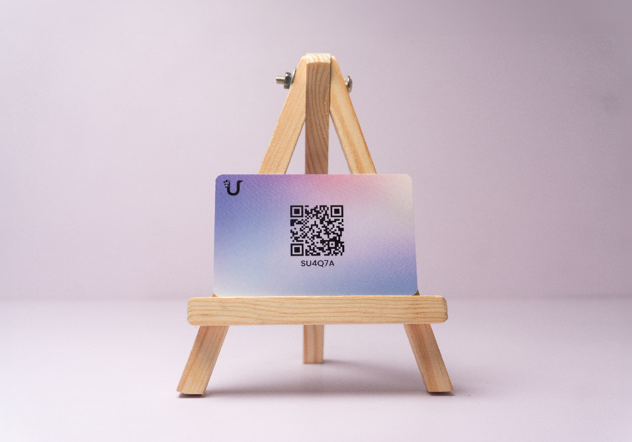 Silver Business Card - with NFC and QR Code