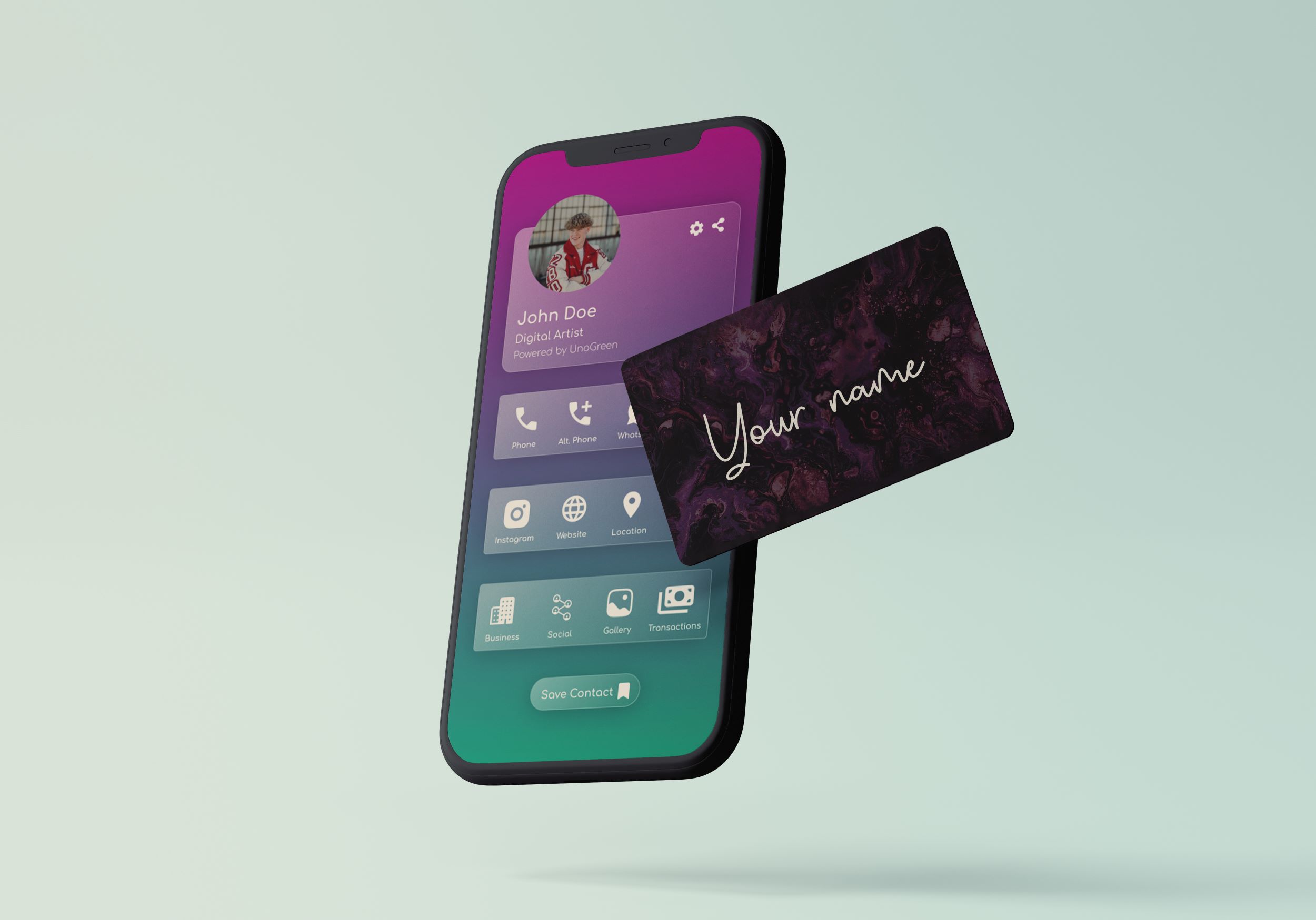 Cosmos Card | UnoGreen Smart Business Card