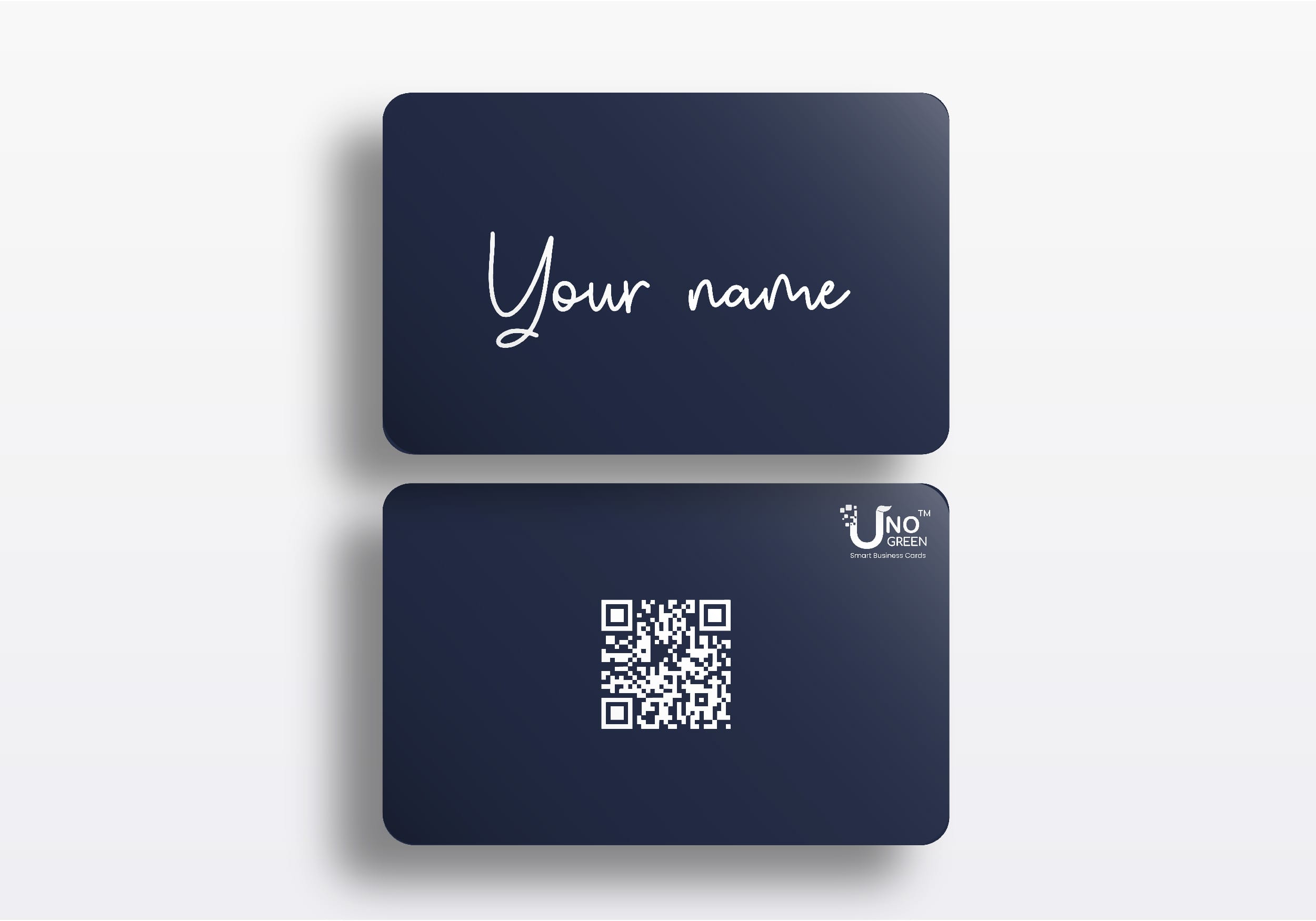 Blue & Silver Card | UnoGreen Smart Business Card